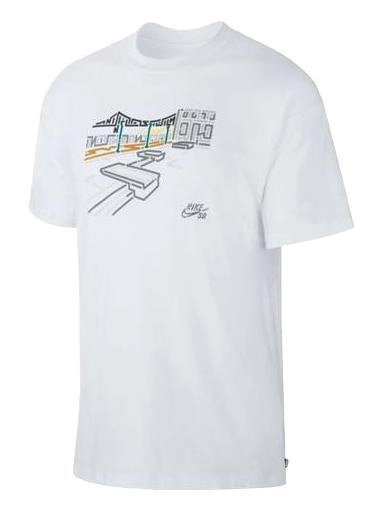 Nike Graffiti Print Short Sleeve T-shirt - White