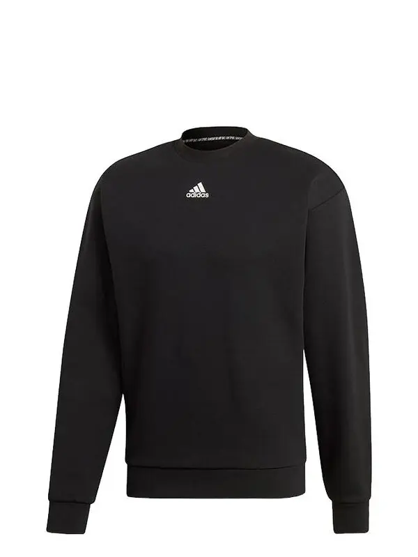 Adidas M Mh 3s Crew Casual Sports Solid Color Round Neck - Black