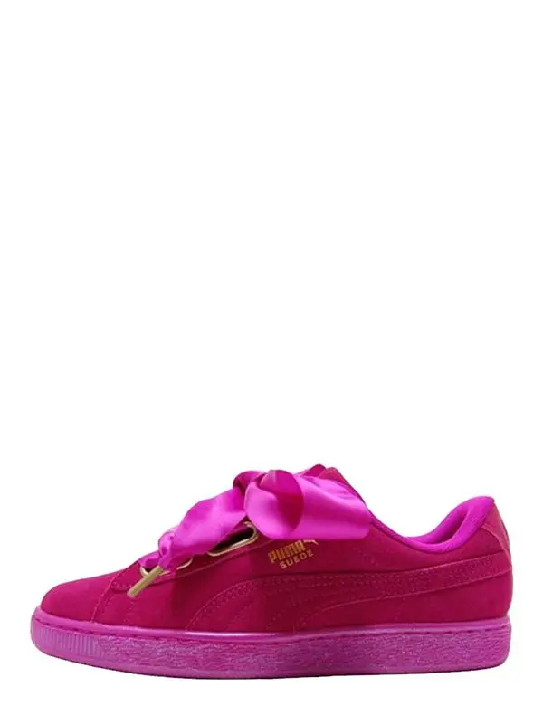 PUMA Suede Heart Satin Low Top Sneakers - Rose