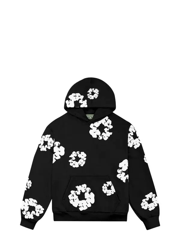 DENIM TEARS Cotton Wreath" Hoodie - Black/white