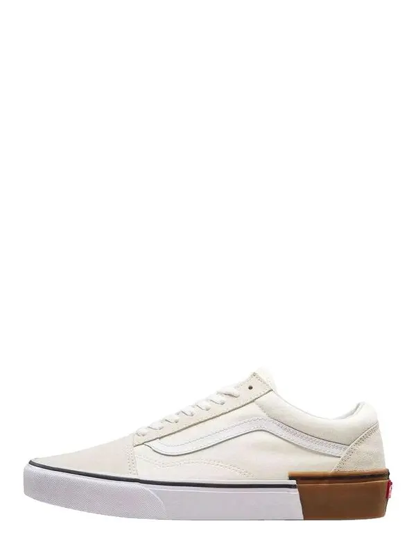 VANS Old Skool "gum Block" Low Top Sneakers - White/brown