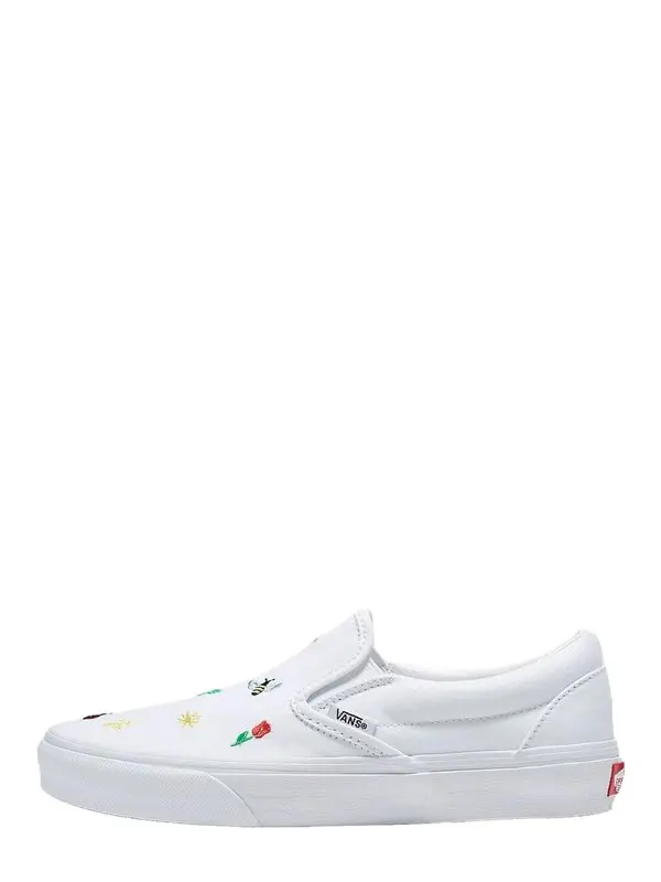 VANS Embroidered Slip-on Sneakers - White
