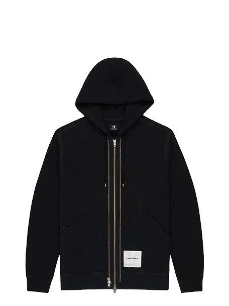CONVERSE X Slam Jam Crossover Back Logo Sports Hooded Jacket - Black