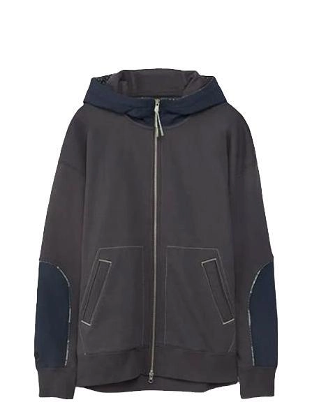CONVERSE X Paria Farzaneh Crossover Splicing Hooded Zipper Jacket - Blue