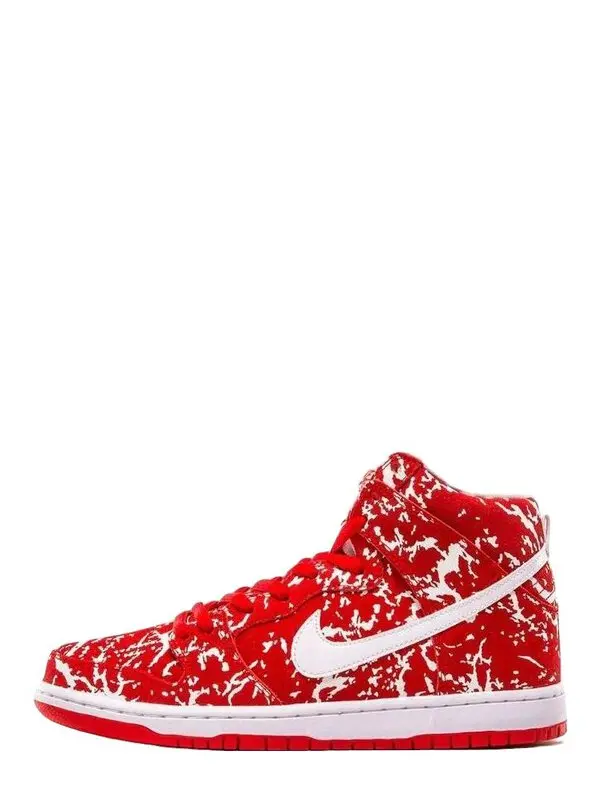 Nike Dunk High Prm "raw Meat" High Top Skate Sneakers - Red