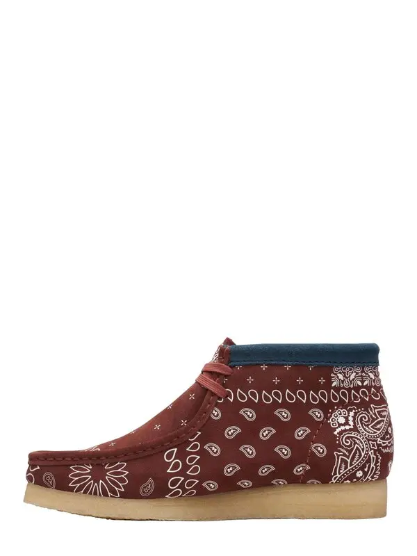 Clarks Wallabee Boots 'paisley Brick - Brick Paisley