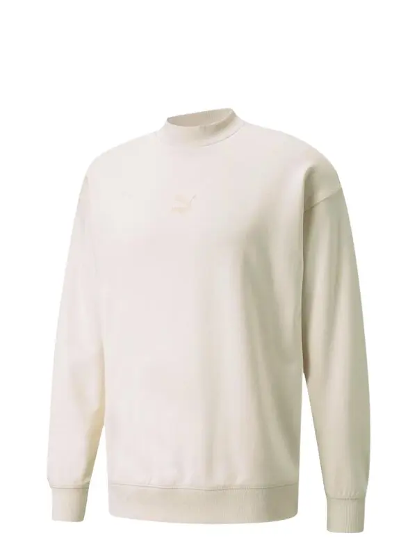 PUMA Classics High Crew Neck Sweater - White