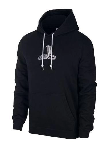 Nike Af1 Python Embroidered Casual Knit Hoodie - Black