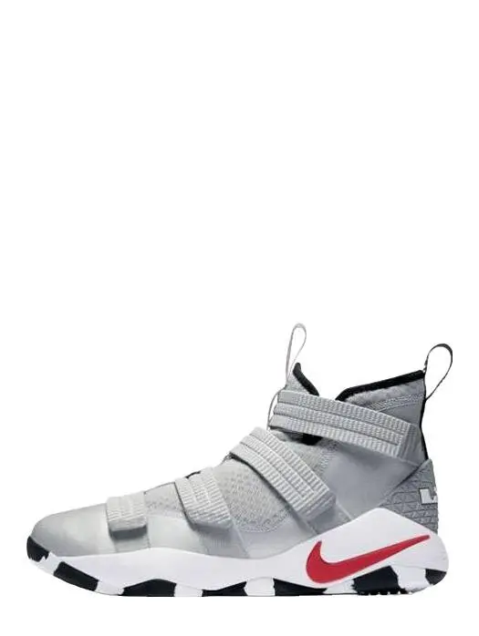 Nike Lebron Soldier 11 High-top Sneakers - Silver/red/white