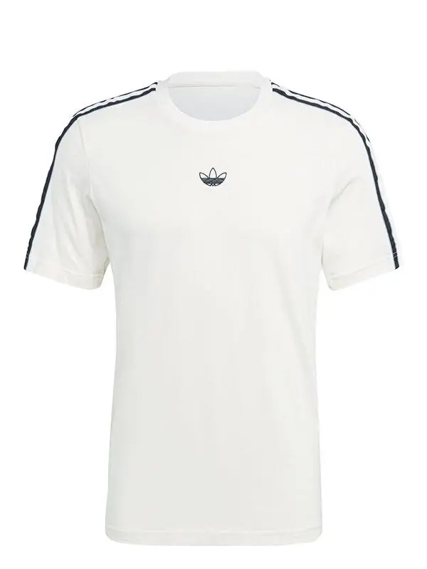 Adidas Originals Sprt 3 Stripe T Casual Sports Crew-neck Short Sleeve - White