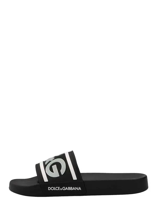 Dolce & Gabbana Logo Slides - Black/white