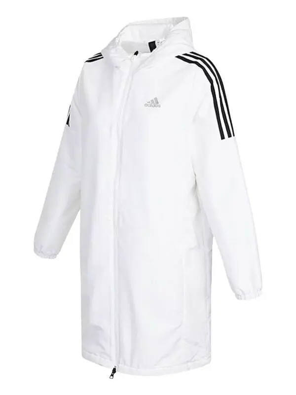 Adidas Sports Training Hooded Jacket - White