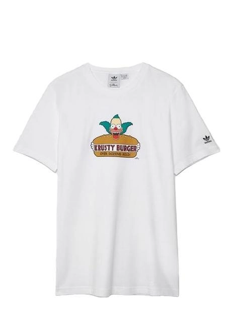 Adidas Originals X The Simpsons Printed Crew Neckshort Sleeve - White