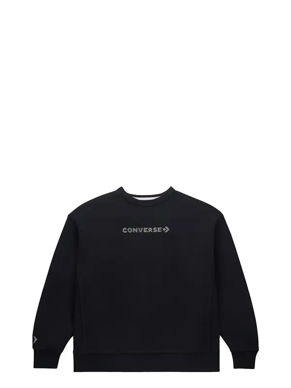 CONVERSE Gold Standard Crew Neck Sweatshirt With Swarovski Crystals - Black
