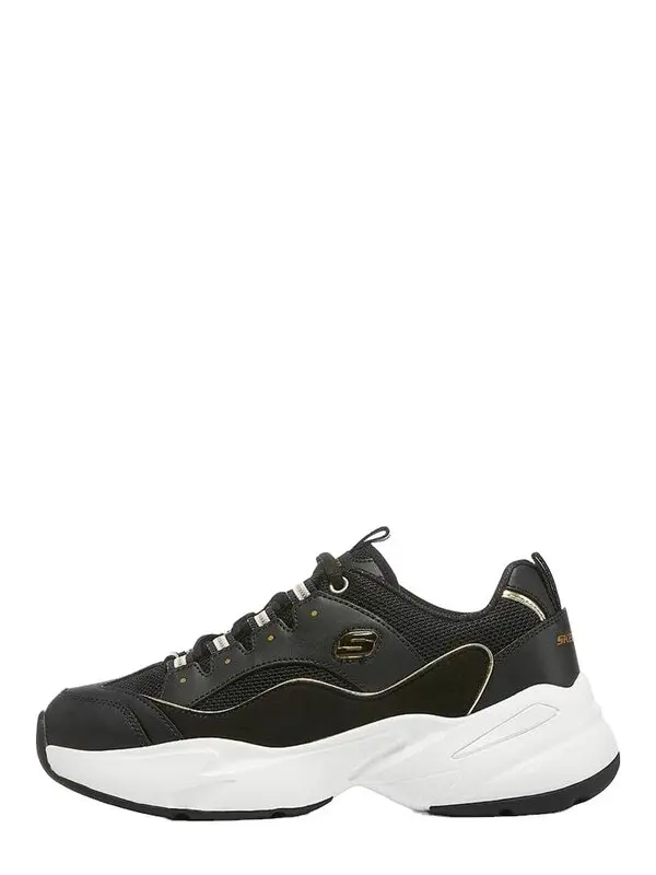 Sketchers D'lites 3.0 Cousin Low Top Sneakers - Black/gold