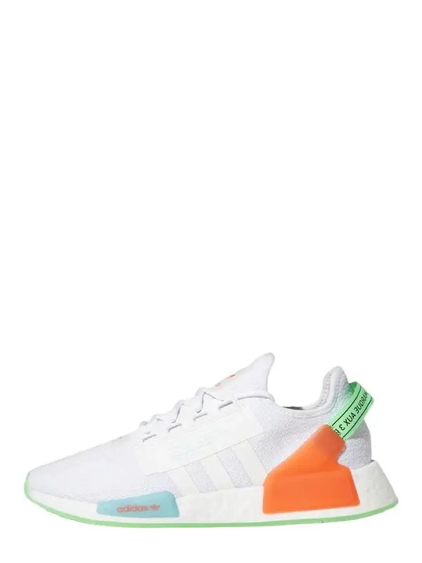 Adidas Nmd_r1 V2 "glow In The Dark" Sneakers - White/blue/orange