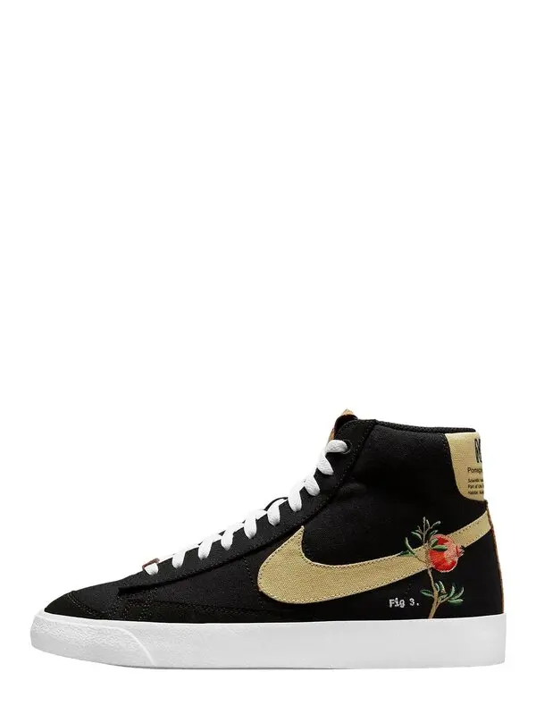 Nike Blazer Mid '77 "pomegranate" Sneakers - Black/solar Flare/white