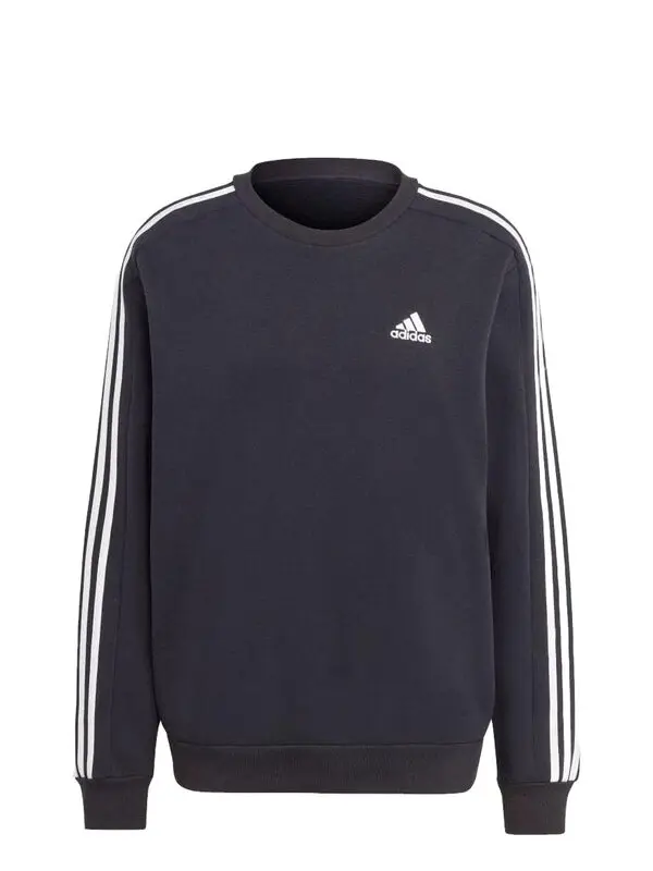 Adidas Essentials Fleece 3-stripes Sweatshirt - Black