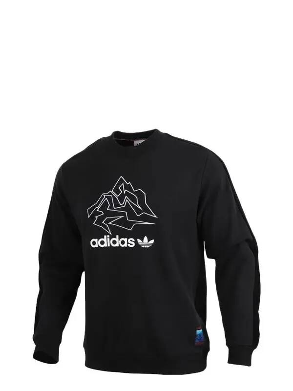 Adidas Originals Crewneck Pullover With Graphic Print - Black