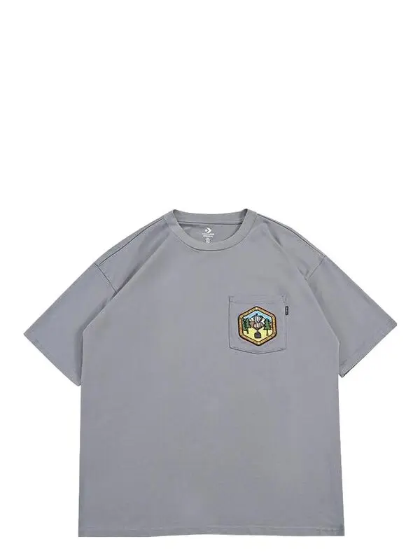 CONVERSE Pocket Logo T-shirt Asia Sizing - Grey