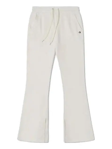 CONVERSE Drawstring Flare Sweatpants - White