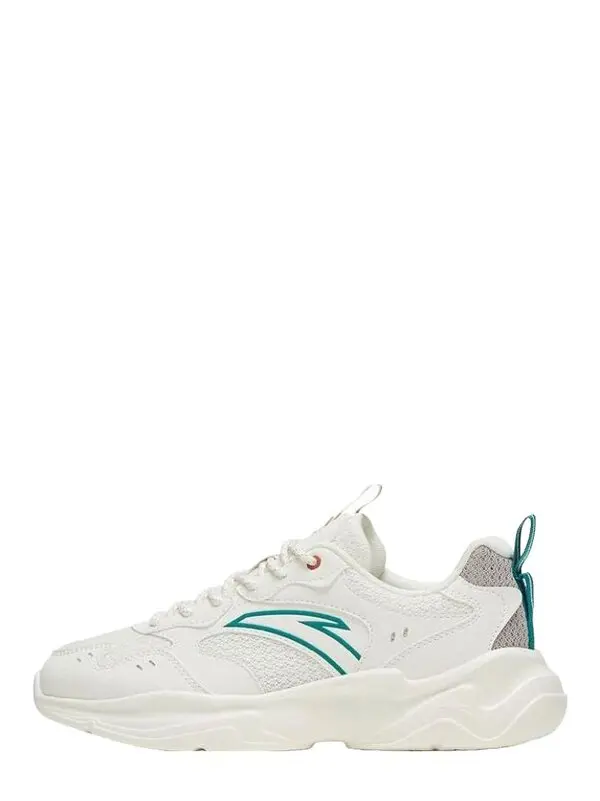 ANTA Casual Lace Up Sneakers - White/green/grey