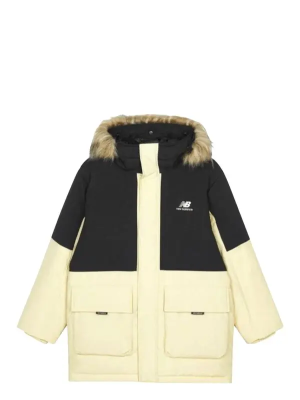 NEW BALANCE Color Block Down Jacket - Yellow/black