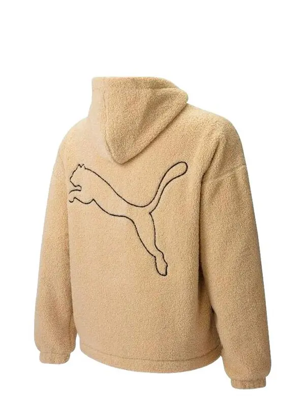 PUMA Emb Sherpa Jacket - Beige/black