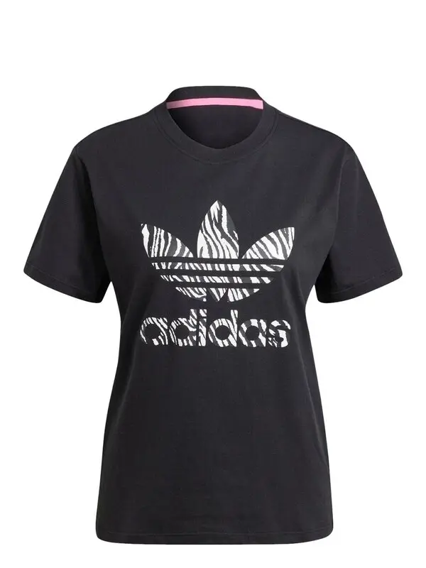 Adidas Originals Zebra Animal Print Infill T-shirt - Black/multi-color