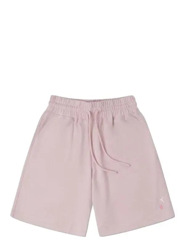 CONVERSE Embroidered Floral Drawstring Shorts - Pink