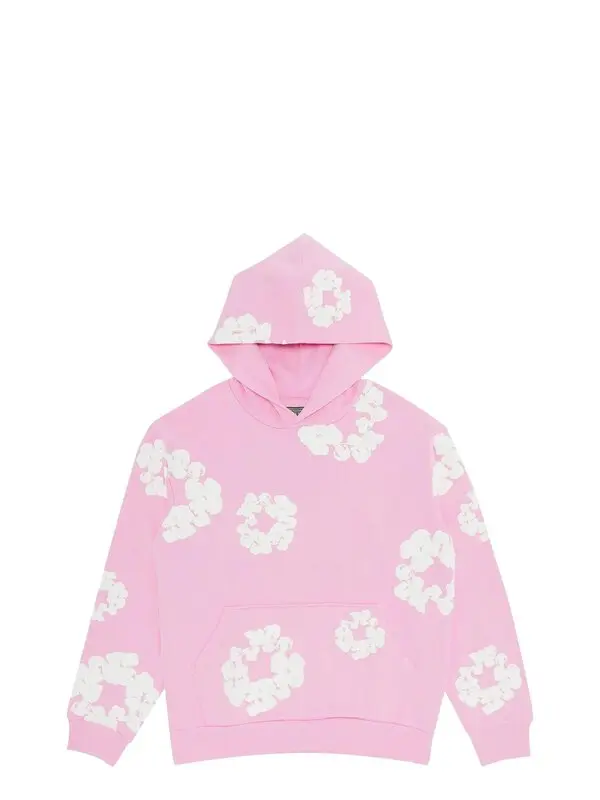 DENIM TEARS Cotton Wreath Hoodie - Pink/white