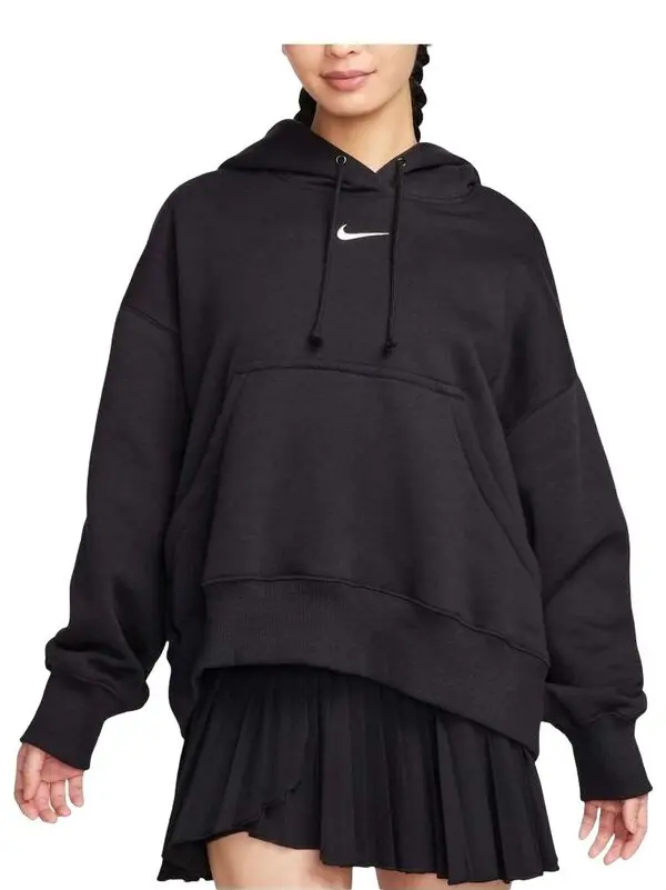 Nike Phoenix Fleece Oversized Pullover Hoodie - Black/sail
