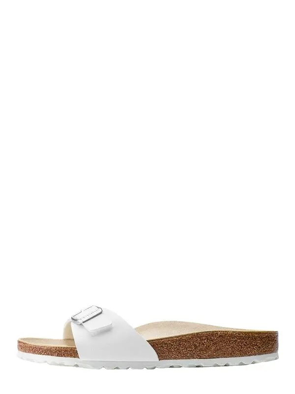 BIRKENSTOCK Madrid Birko-flor Narrow Fit Single Strap Slide Sandals - White