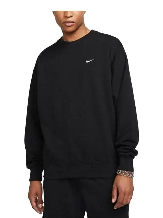 Nike Solo Swoosh Crewneck Sweatshirt - Black