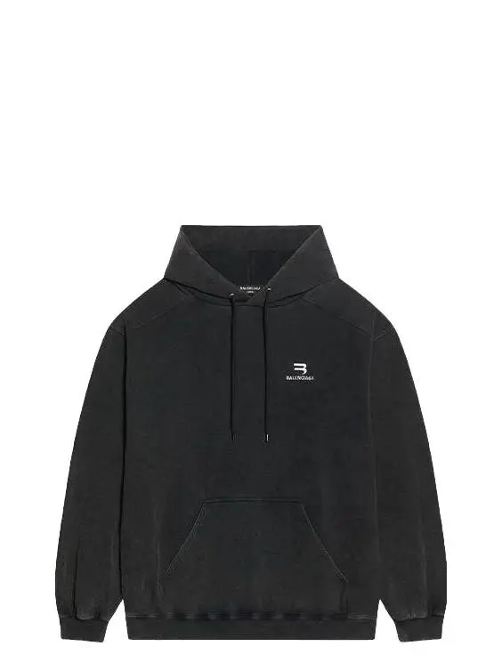 Balenciaga Sporty B Hoodie Medium Fit - Black