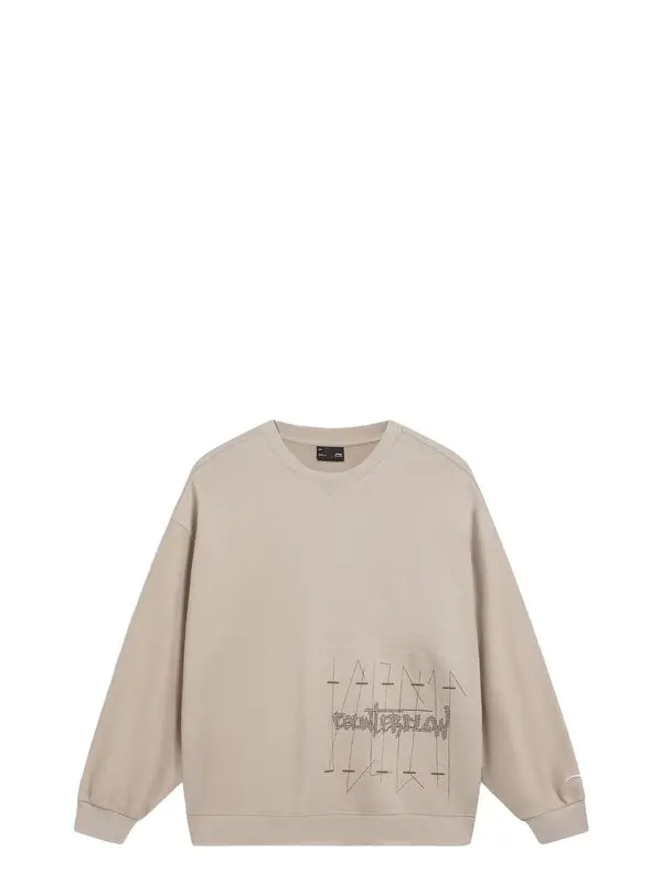 LI-NING Counterflow Graphic Sweatshirt - Light Brown