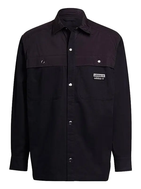 Adidas Originals Fashion Shirt Leisure Sports Long Sleeve - Black