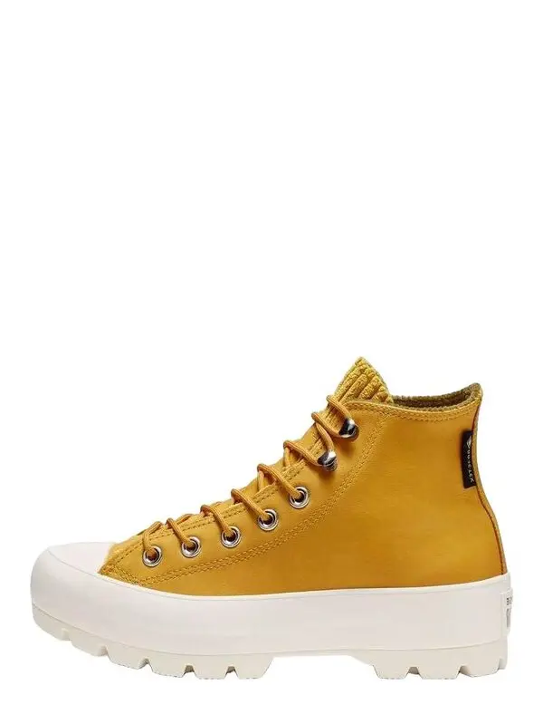 CONVERSE Chuck Taylor All Star Lugged Leather High Top Sneakers - Gold