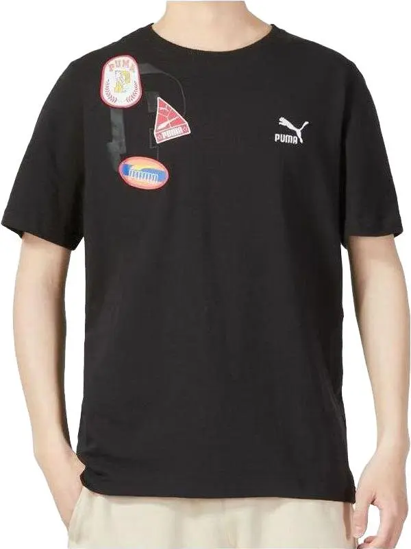 PUMA Casual Printed T-shirt - Black