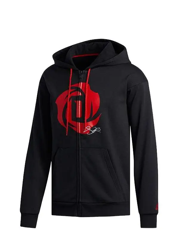Adidas Derrick Rose Graphic Zip Hoodie - Black