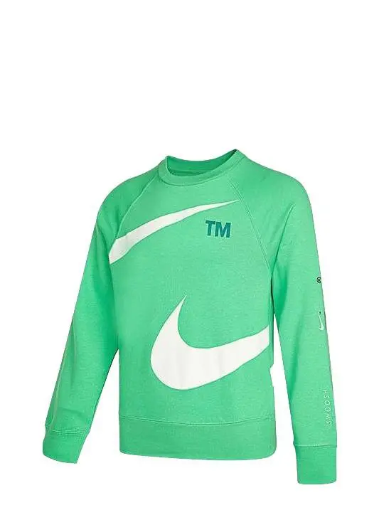 Nike Swoosh Graphic Knit Crewneck Pullover - Green