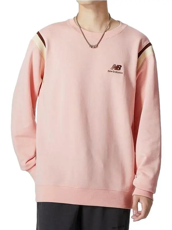 NEW BALANCE Athletics Sweater With Striped Sleeves - Pink