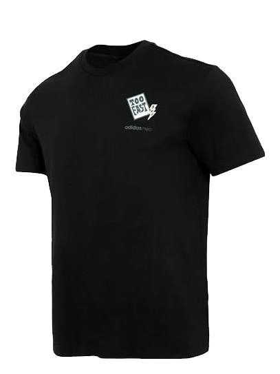 Adidas Casual Sports Breathable Round Neck Short Sleeve - Black