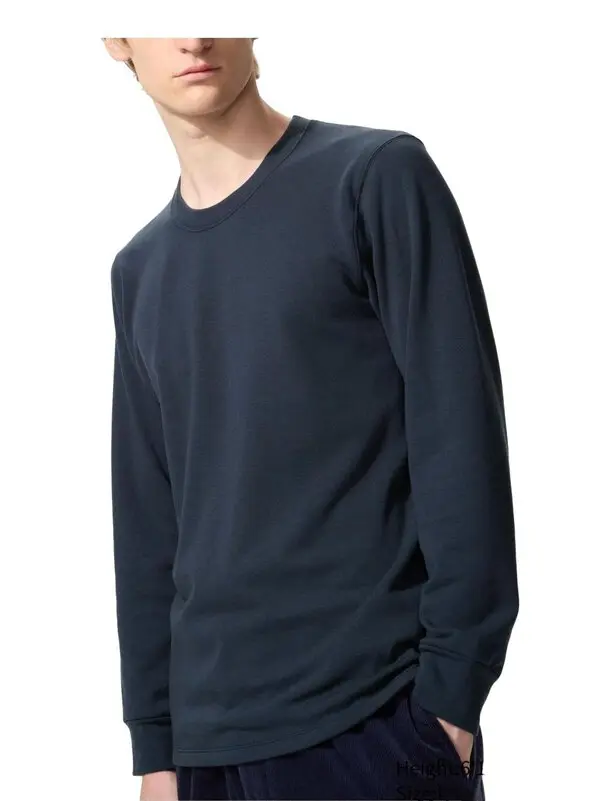 Uniqlo Heattech Ultra-warm Crew Neck T-shirt - Navy