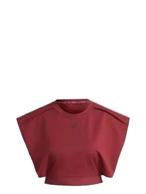 Adidas Power Aeroready Cropped Sleeveless T-shirt - Burgundy
