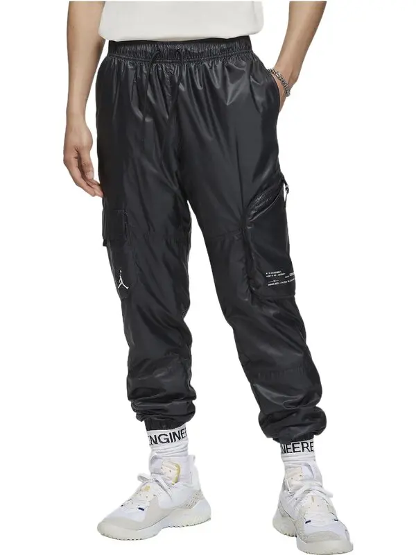 JORDAN Solid Color Logo Printing Casual Pants/trousers Black - Multi-color