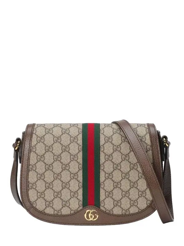 Gucci Ophidia Gg Canvas Shoulder Bag - Creamy