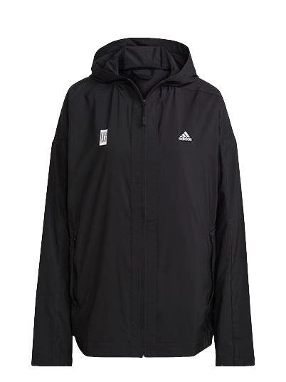 Adidas Wj Wb Series Sports Hooded Windbreaker Jacket - Black