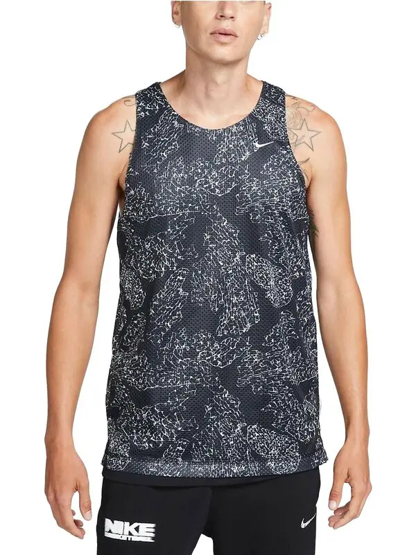 Nike Dri-fit Standard Issue Reversible Basketball Jersey - Black/grey