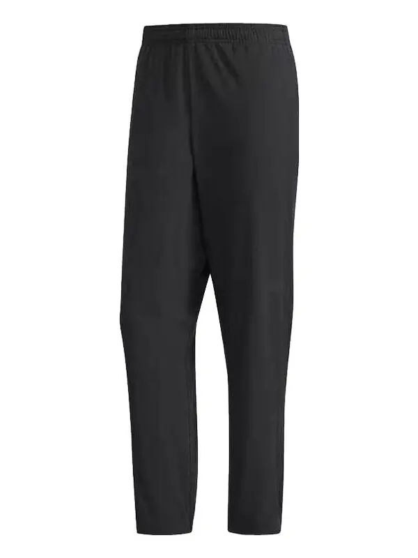 Adidas Solid Color Lacing Breathable Elastic Training Sports Pants/trousers/joggers Autumn Black - Multi-color